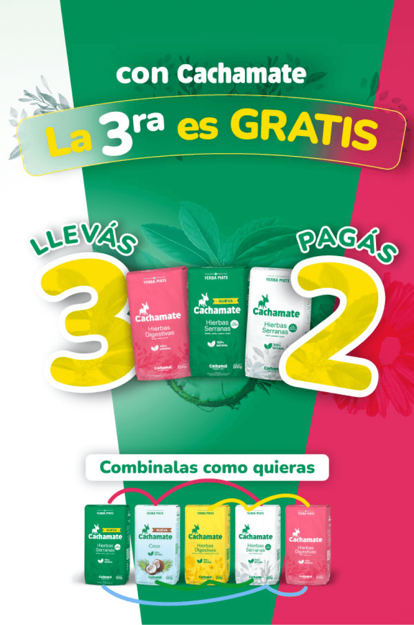 Promo 3x2 Córdoba - Cachamai